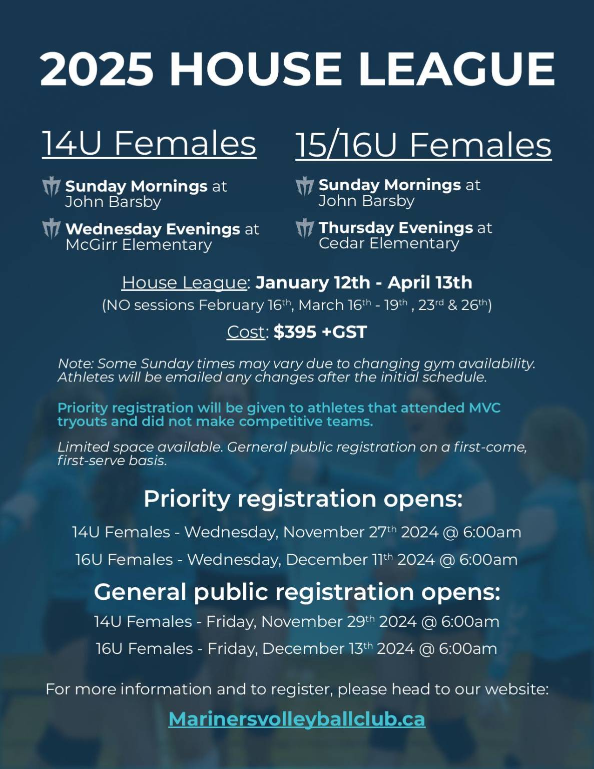 House League – Mariners Volleyball Club